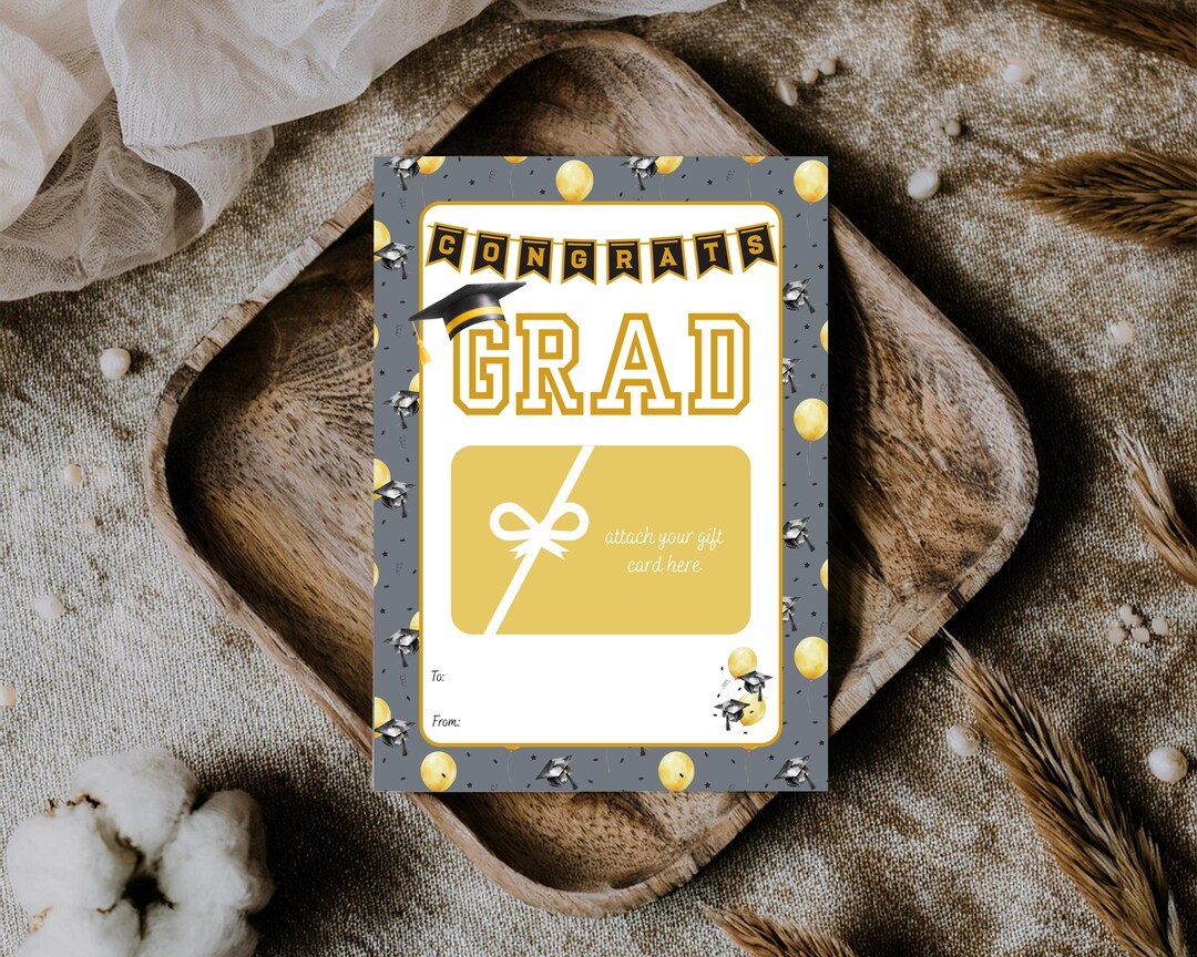 Graduation Gift Card Holder. Instant Download and Print. Congrats Grad ...