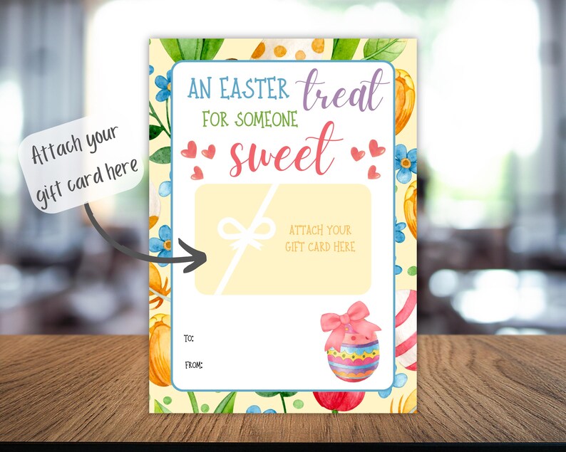 Printable Easter Gift Card Holder. Instant Download and Print. an ...