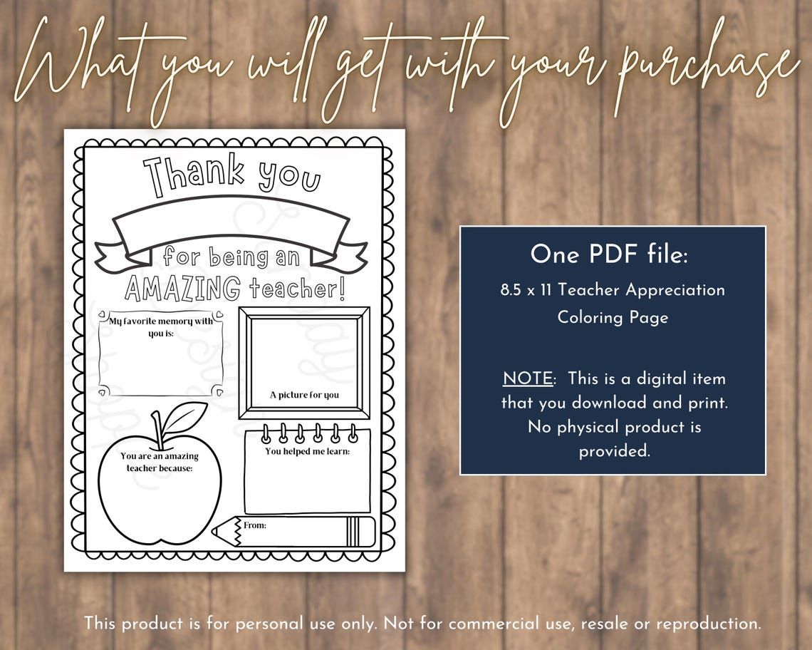 Printable Teacher Appreciation Coloring Page. Teacher Appreciation ...