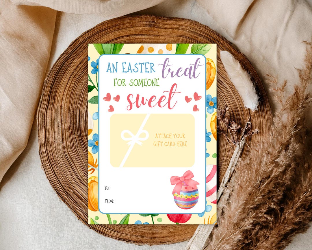 Printable Easter Gift Card Holder. Instant Download and Print. an ...