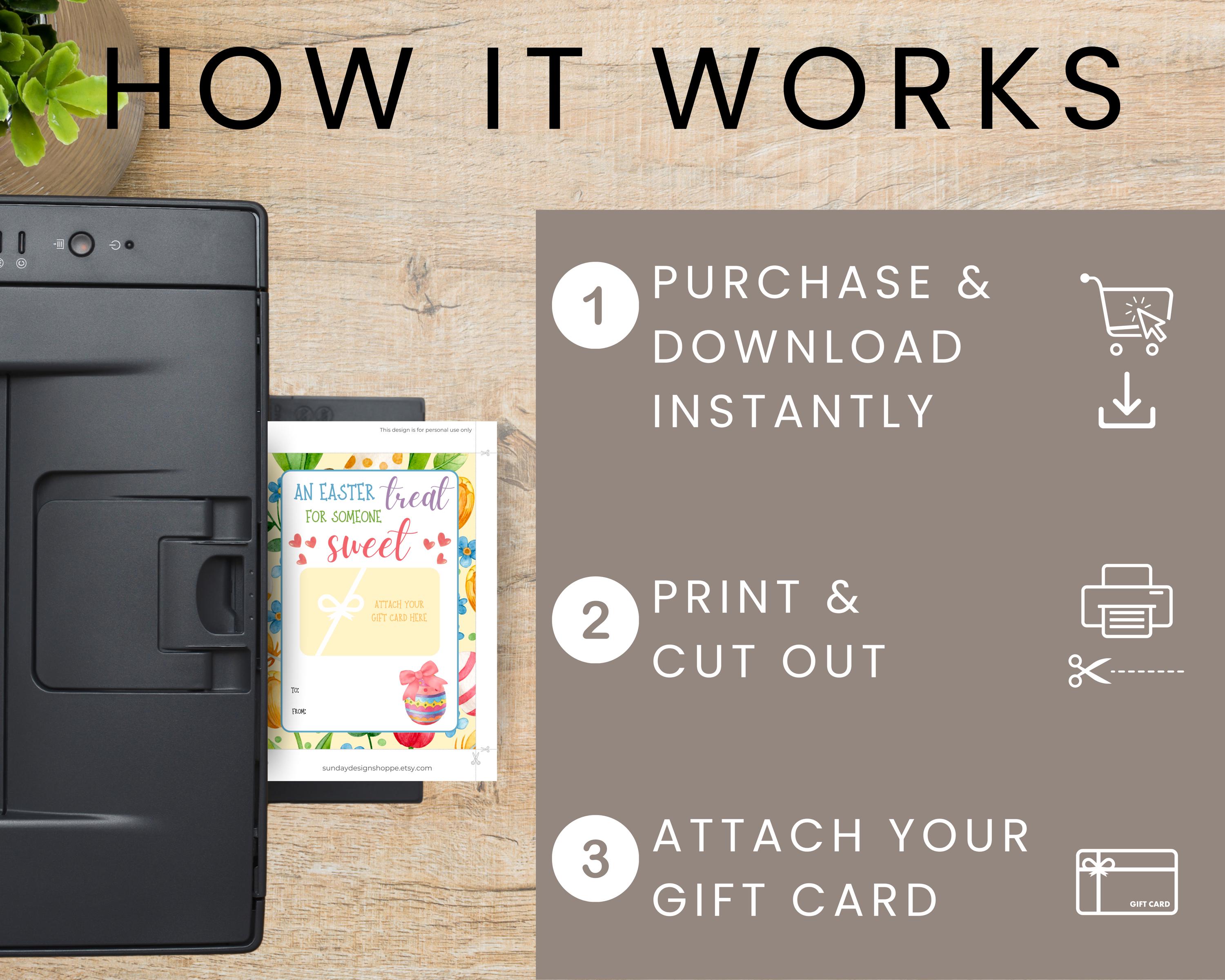 Printable Easter Gift Card Holder. Instant Download and Print. an ...