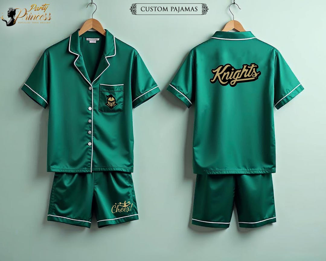 Customized Knights Cheer Pajama Set Cheerleading Team Pajama Sets ...