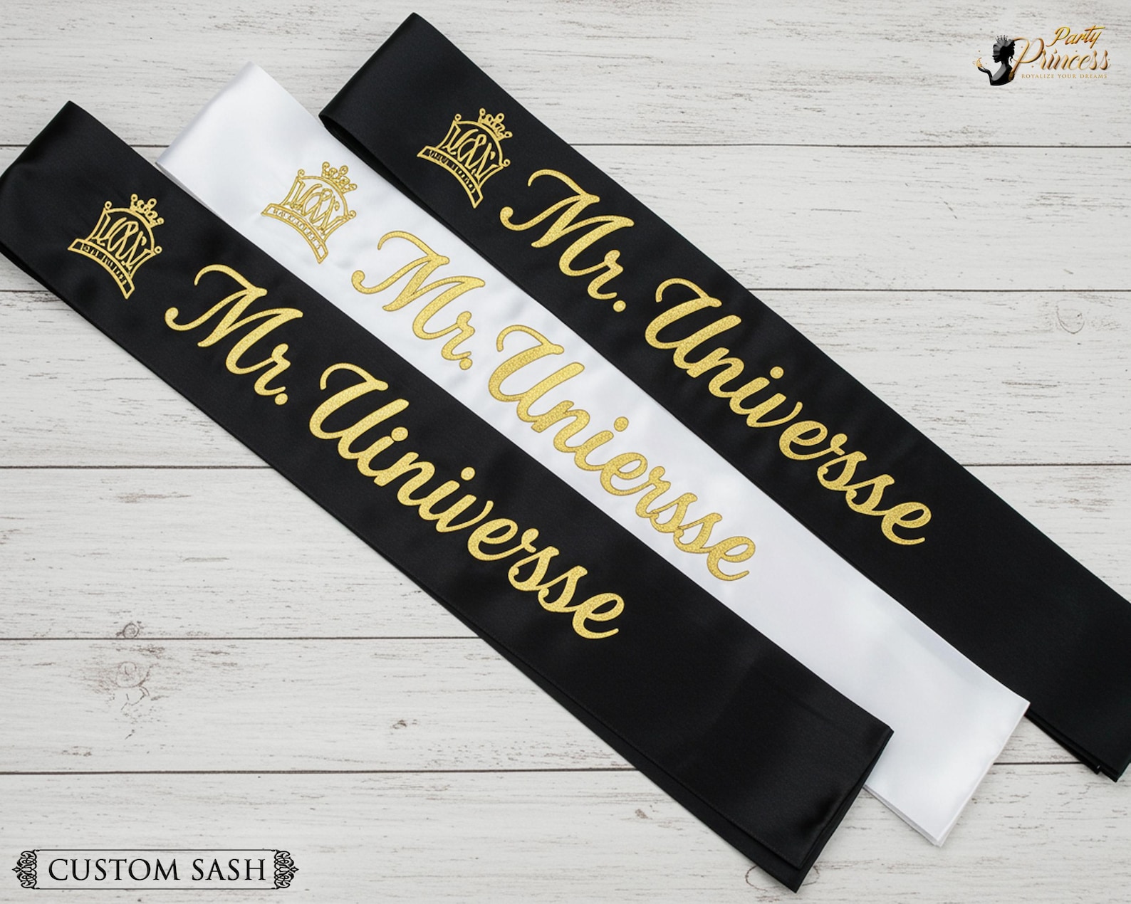 Customized Miss Universe Sash Personalized Mrs & Mr Universe Sash Prom ...