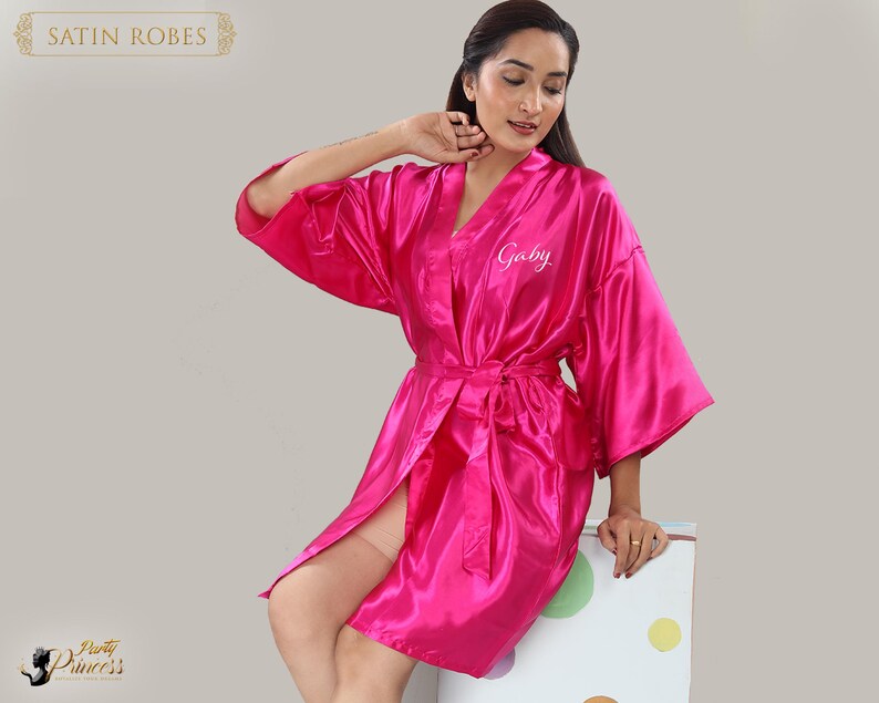 Bridesmaids Satin Robes | Flower Girl Robes | Personalized Robes ...