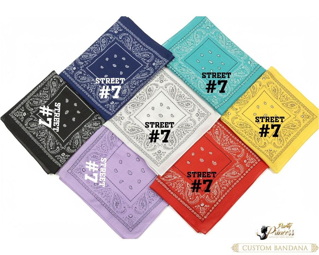 Customized Cotton Bandanas Custom Text Bandana Personalized Bandana ...