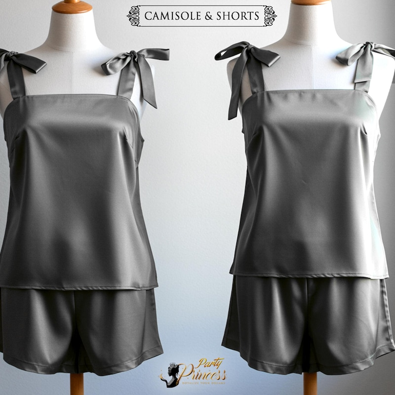 Bridal Satin Tank Top Set - Etsy