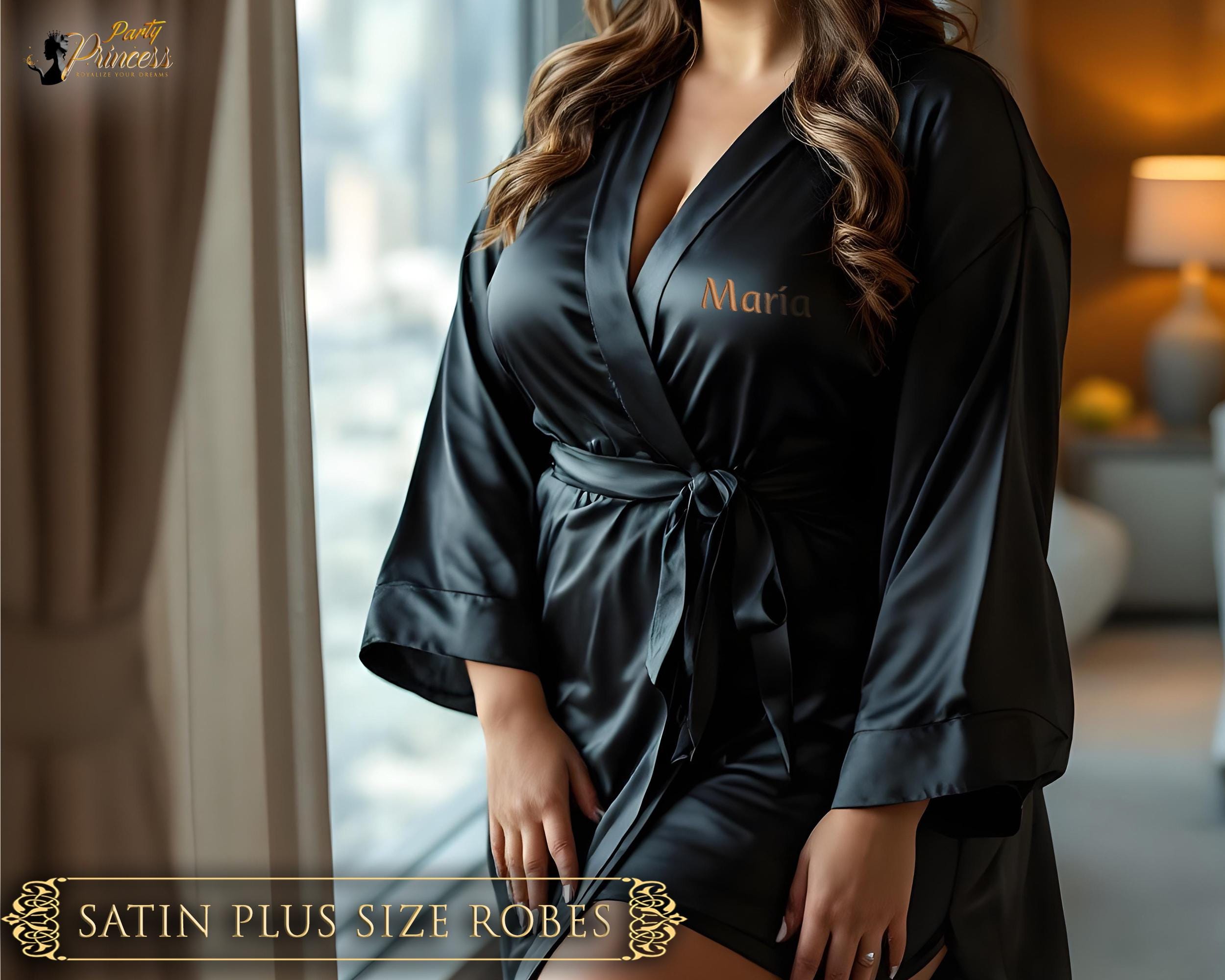 Plus Size 5XL 6XL Embroidered Robes Custom Bridal Plus Size Embroidery ...