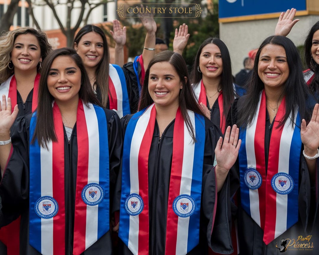 All Mixed Country Flag Graduation Stoles - Your Country Flag Stole ...