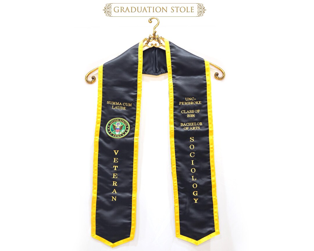 Custom Text Stole | Graduation Stole | Pageant Sash | Graduation ...