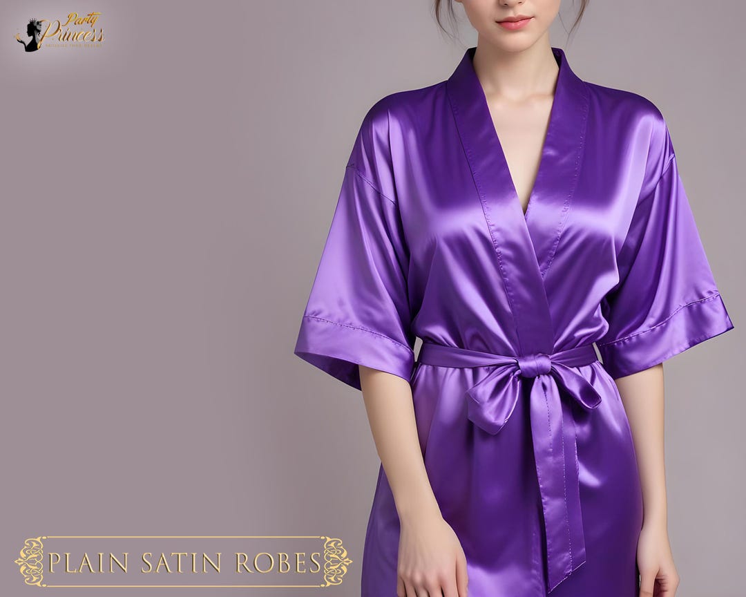 Bridal Set of Robes Blank Satin Robes Plain Satin Robes Bridal Robes ...