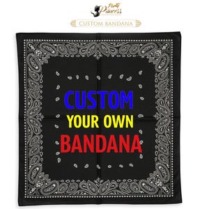 Customized Satin Bandanas, Custom Photo Bandana Set, Personalized ...