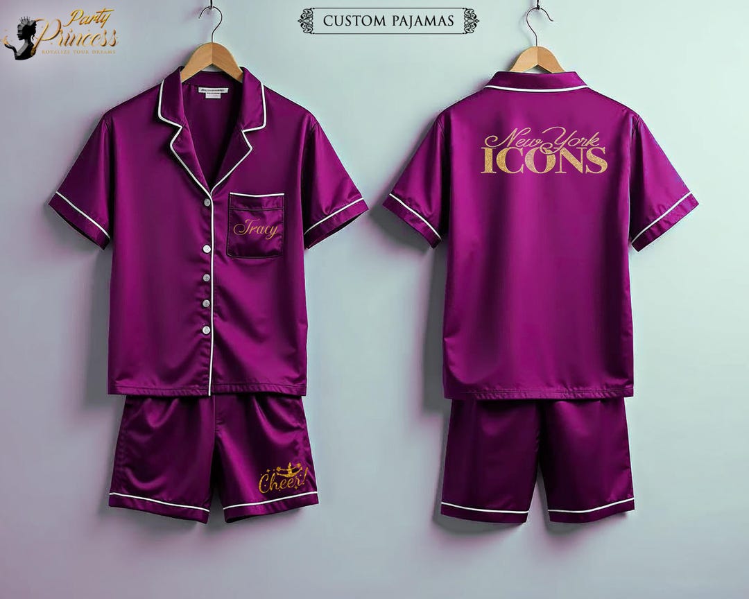 Customized Icons Cheerleading Pajama Set Cheer Team Pajama Sets ...