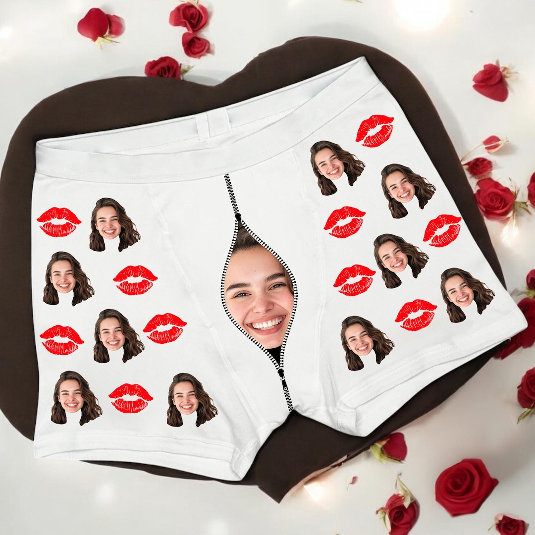 Personalized Girlfriend Face on Boxers, Custom Boxer Briefs for Him ...