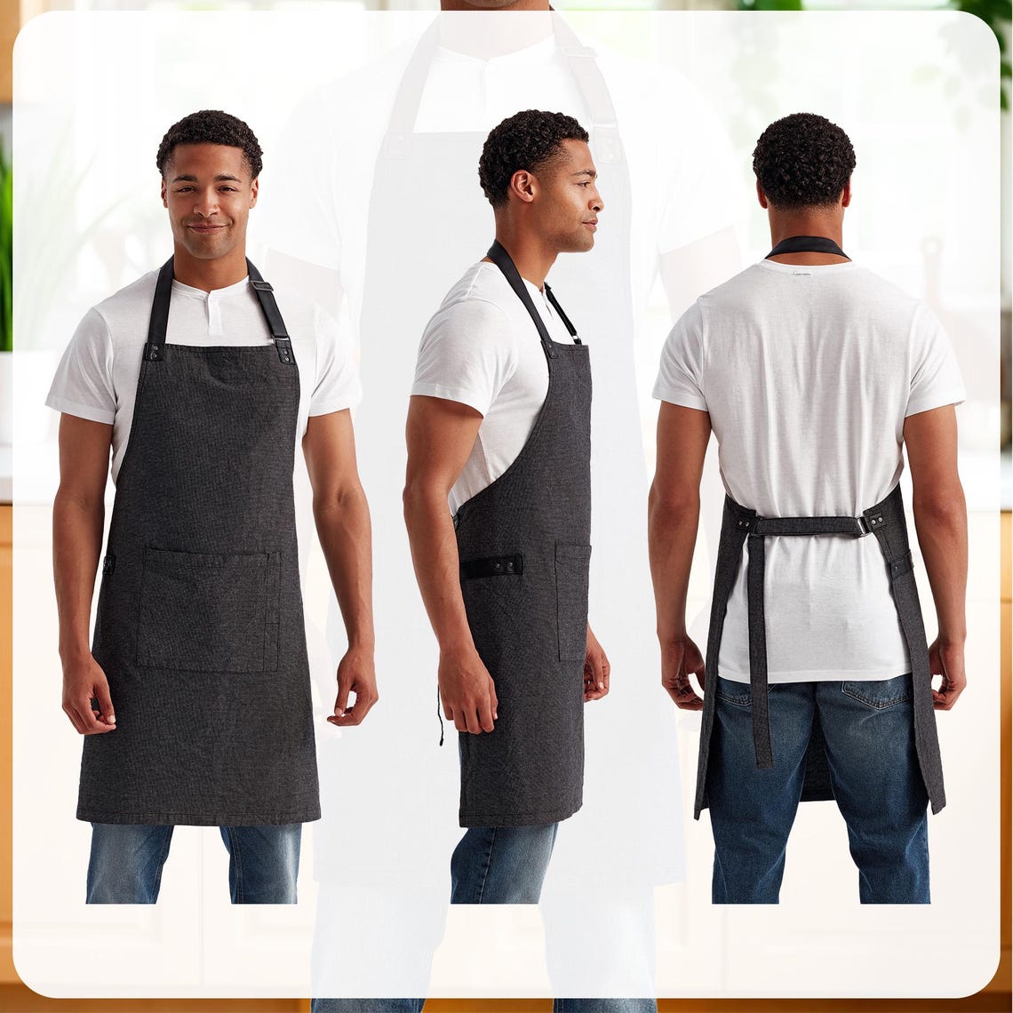 Steak House Name Apron, Personalized Est 2025 Apron, Cotton Apron With ...