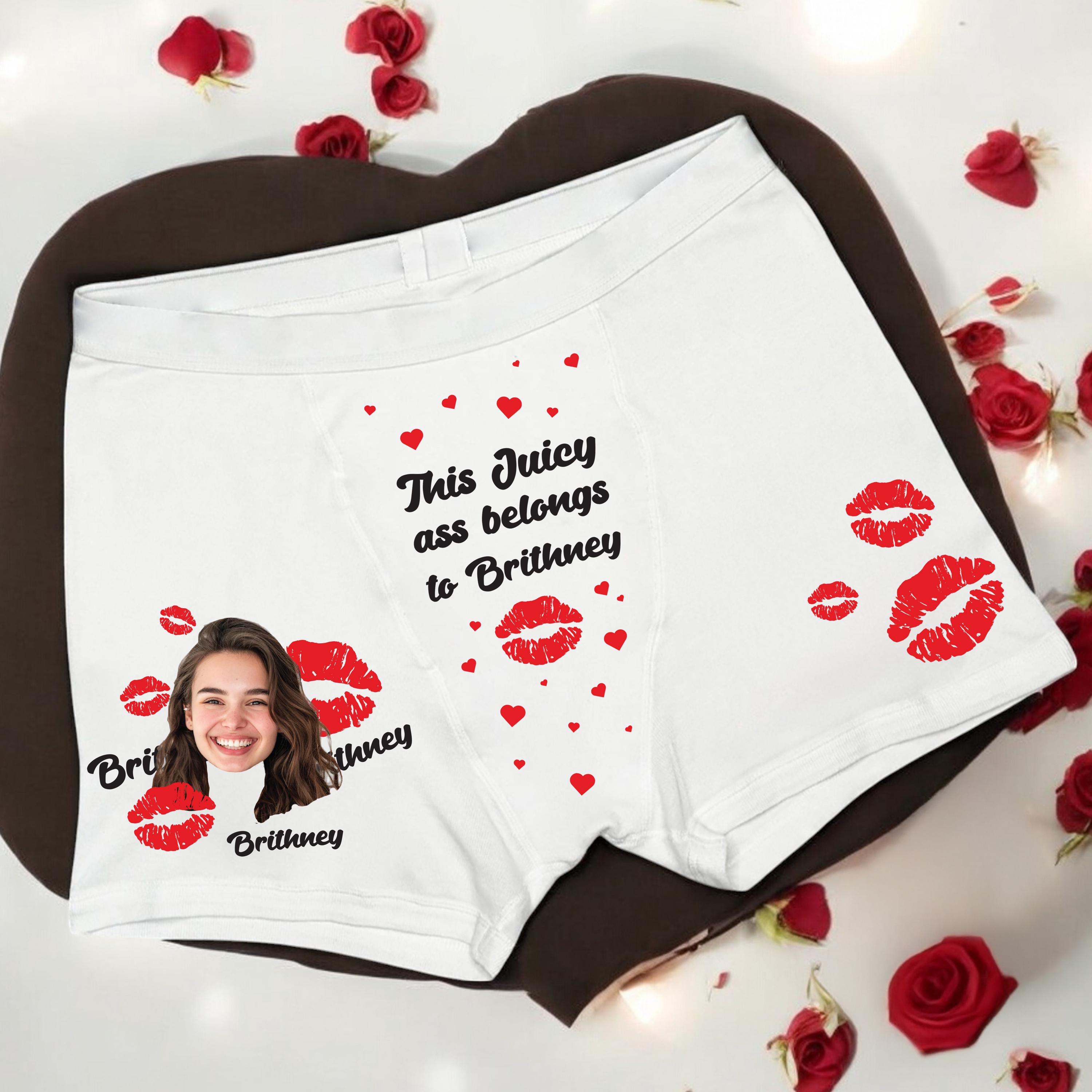 Valentine Face Photo Boxers, Personalized Boyfriend Boxers, Gift for ...