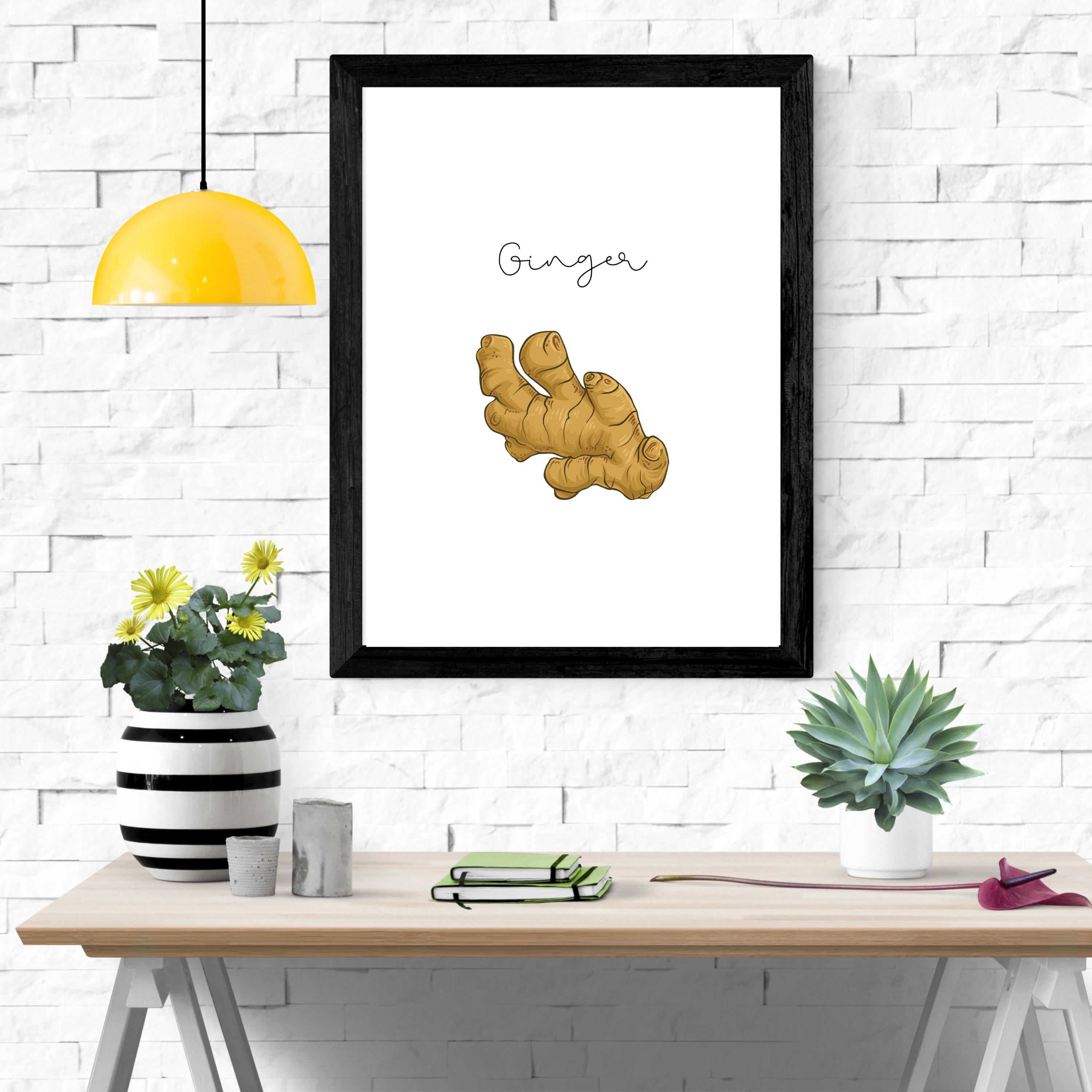 GINGER (printable Artwork) for Kitchen / Cafe / Restaurant - Etsy