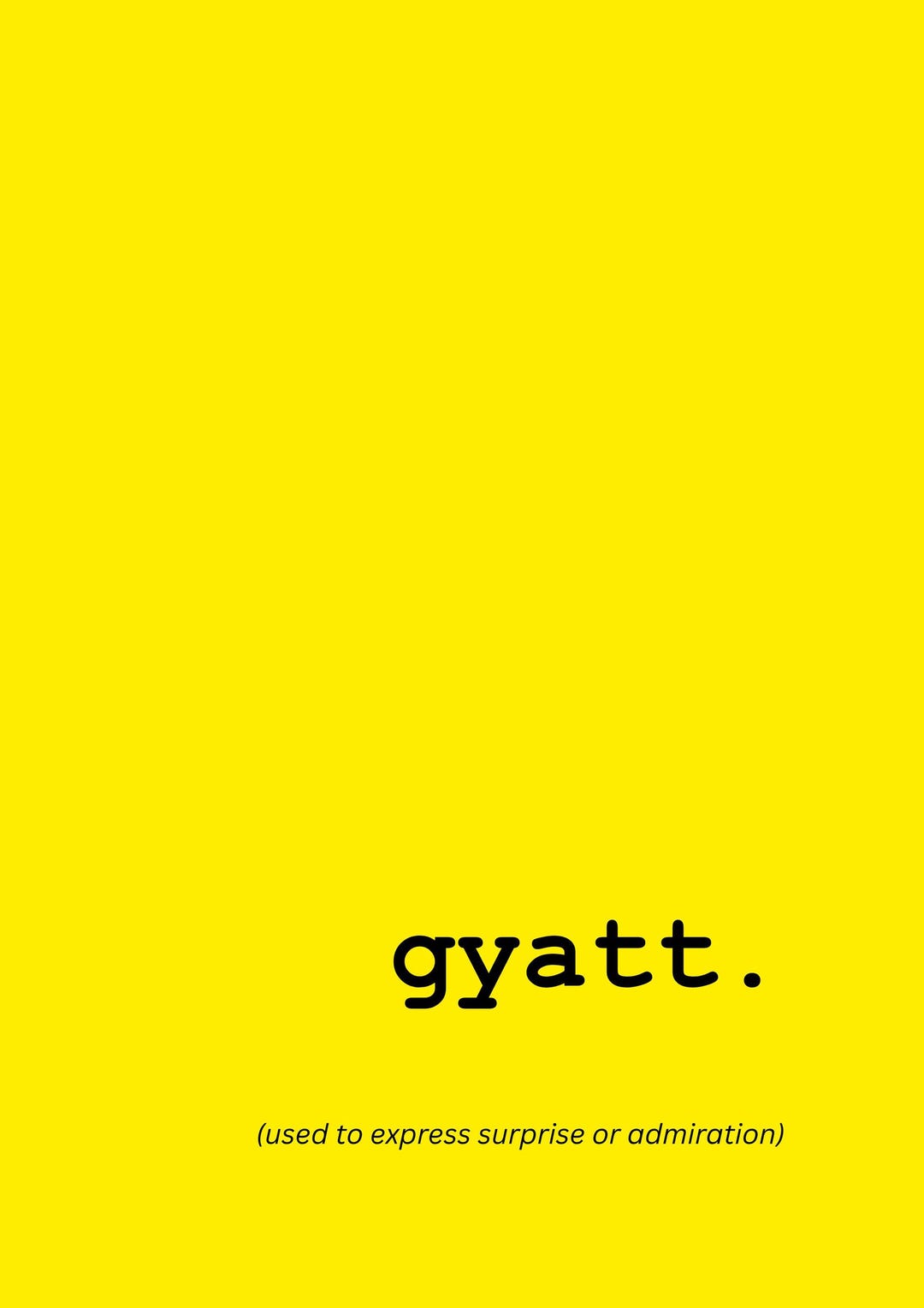 Teenage Bedroom Wall Art Trendy Slang Phrase, Gyatt, Yellow Wall Art - Etsy