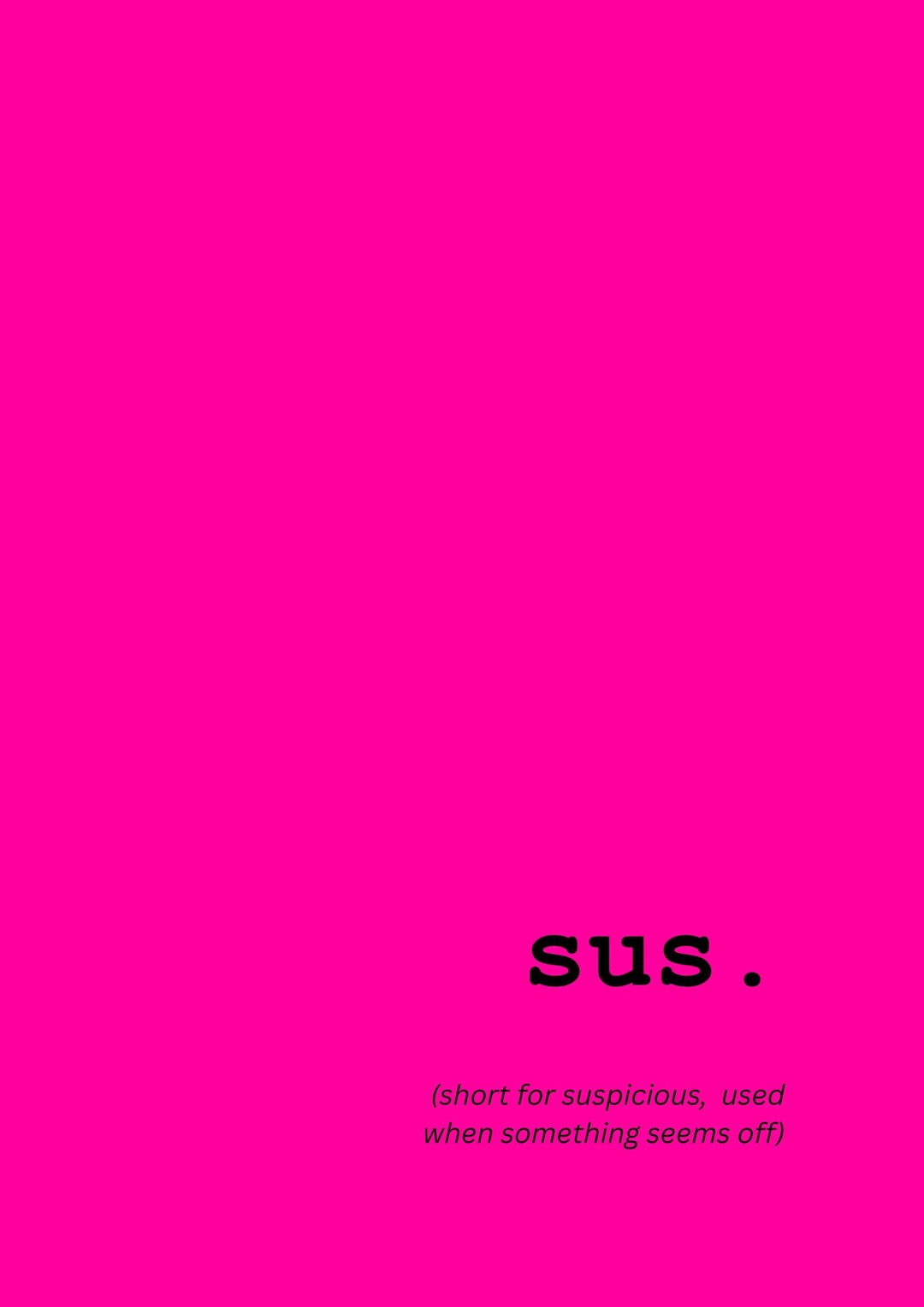 Teenage Bedroom Wall Art Trendy Slang Phrase, Sus, Pink Artwork - Etsy