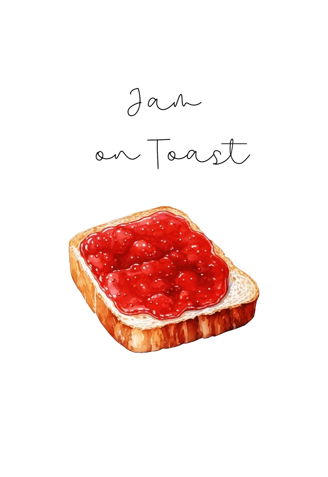 JAM ON TOAST printable Artwork for Kitchen / Cafe / Restaurant - Etsy