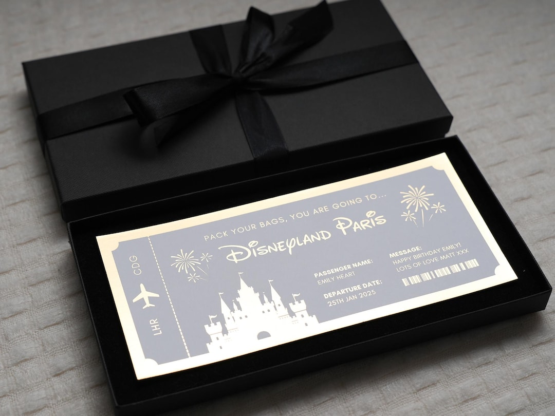Disneyland Paris Ticket Disney World Surprise Ticket Surprise Gift Gift ...