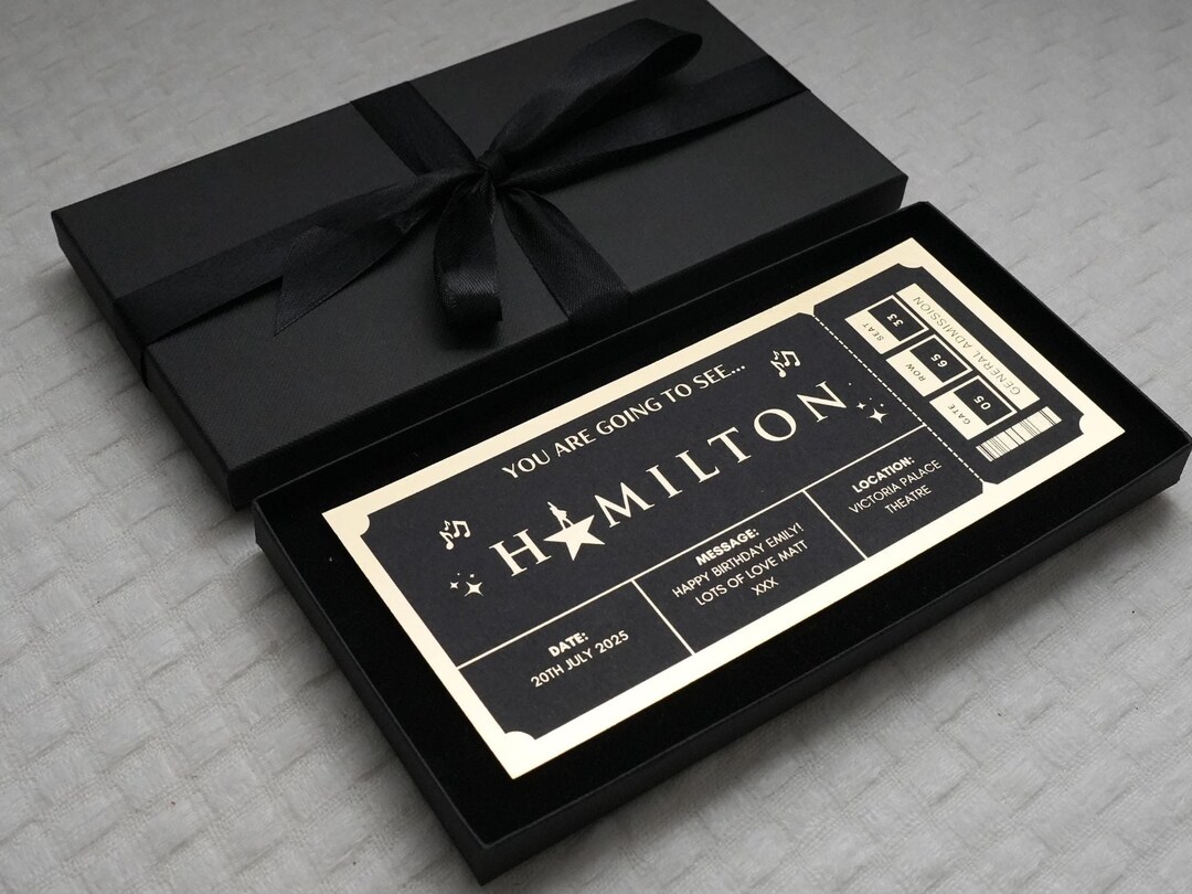 Hamilton Theatre Ticket | Theatre Gift | Gift Ticket | Gift Voucher ...