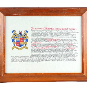 1970s BRYANT FAMILY CREST Meaning Origins History Ancestry Dna Relative ...