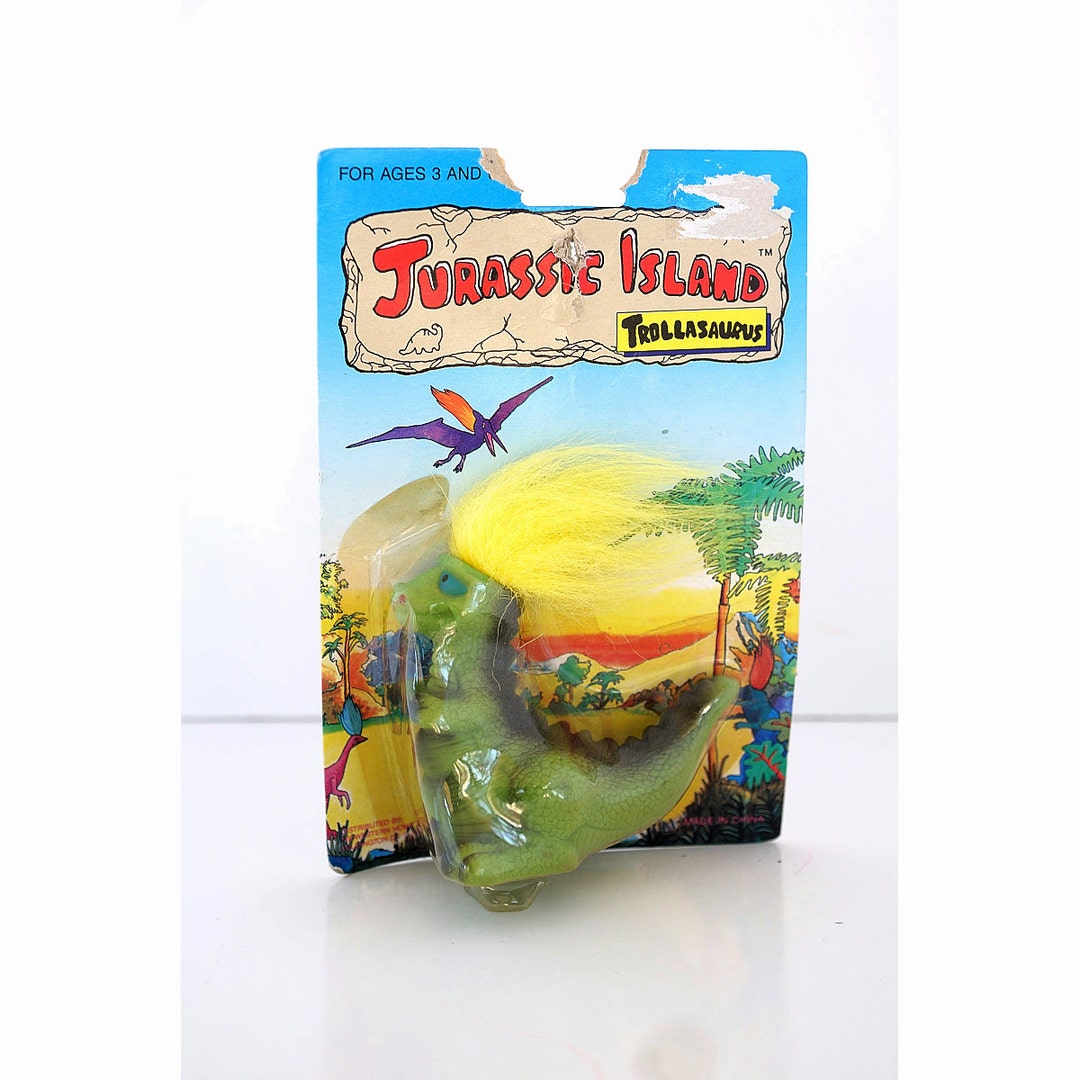 Troll Dinosaur NEW Rare Yellow Hair Jurassic Island Circa 1991 - Etsy