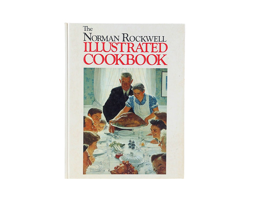 COOKBOOK 1990 NORMAN ROCKWELL Illustrated Retro Kitchen Cook Book ...