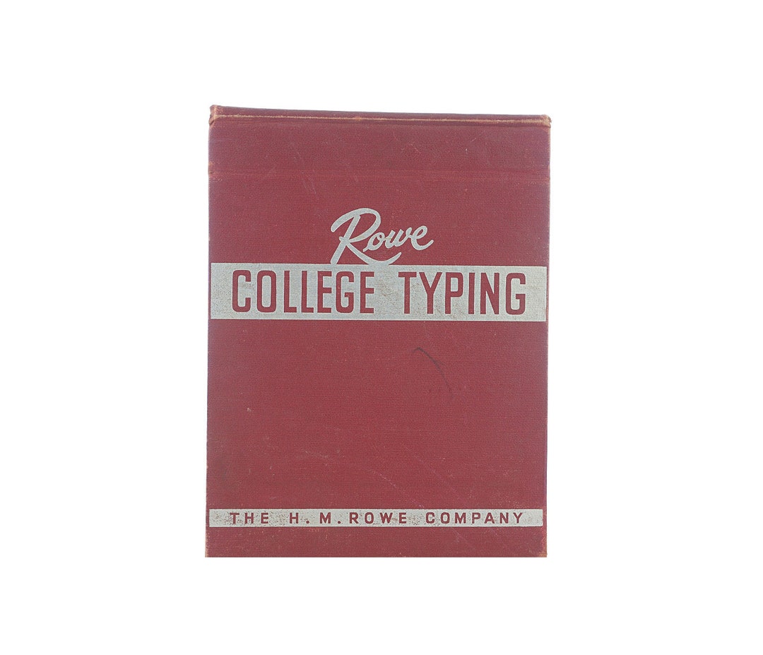 BOOK 1953 COLLEGE TYPING Rowe Secretary Training Typewriter Vintage ...