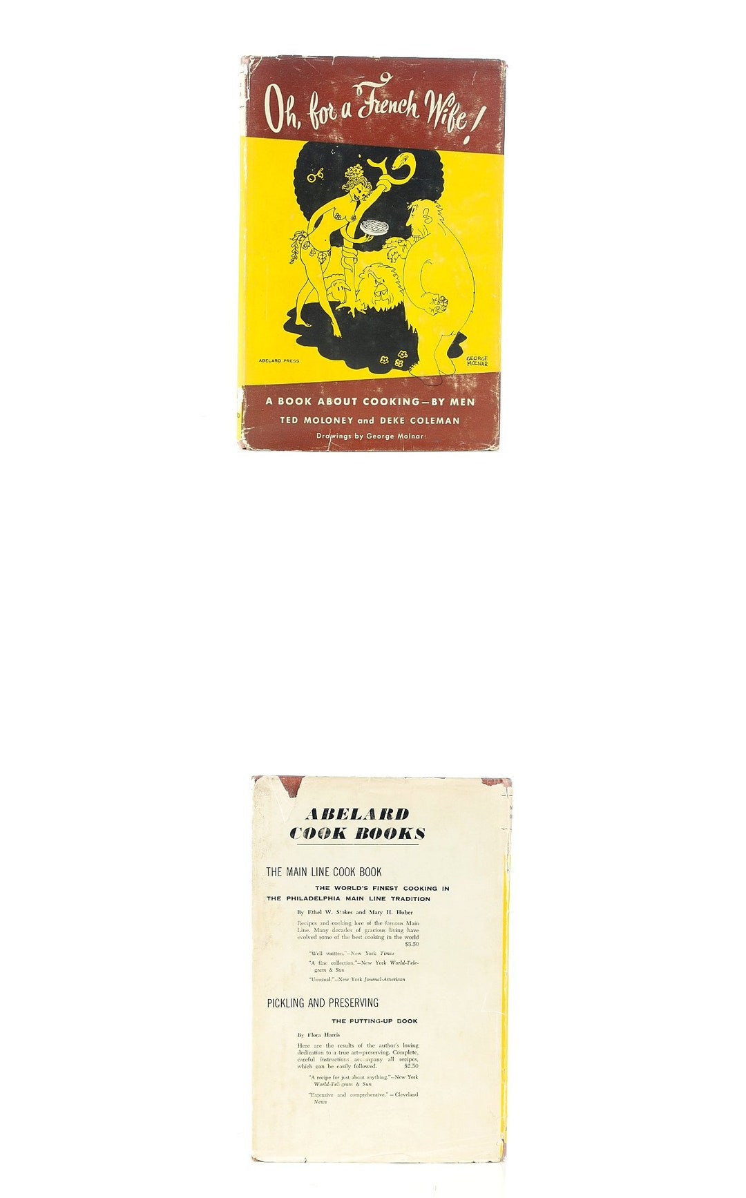 COOKBOOK 1953 Oh for A French Wife! Book About Cooking by Men Ted ...