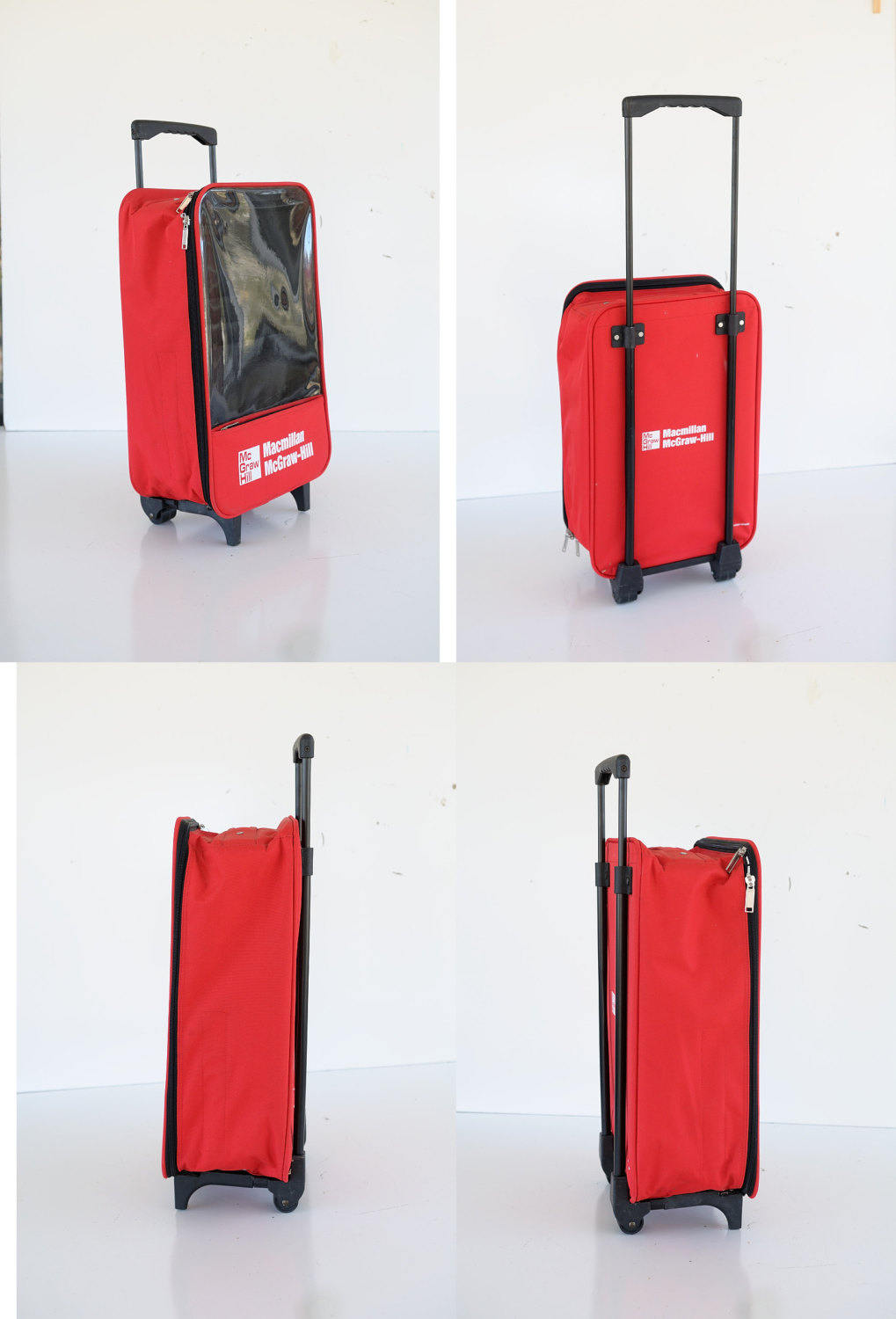 Suitcase Rolling Teacher Bag Clear Textbook Student Commuter Airport ...