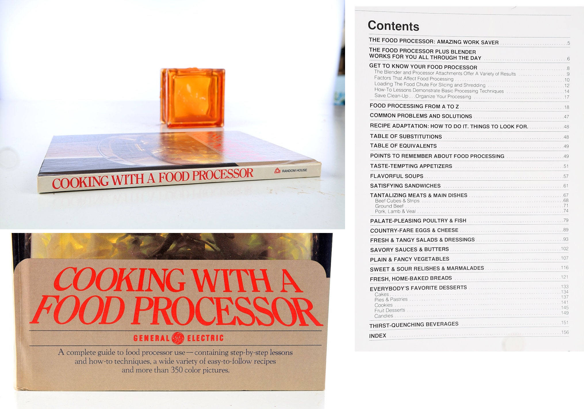COOKBOOK 1978 General Electric Food Processor Vintage Culinary Retro ...