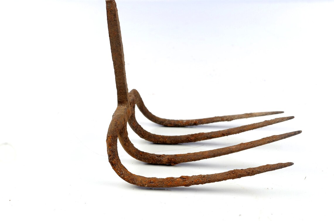 RAKE FORK 1900s Metal Iron Vintage Farm Decor Primitive - Etsy