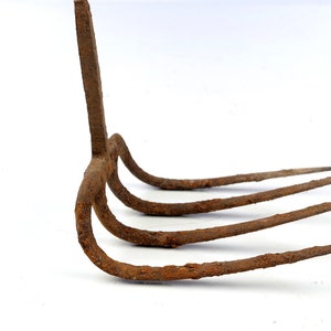 RAKE FORK 1900s Metal Iron Vintage Farm Decor Primitive Farmhouse Tool ...