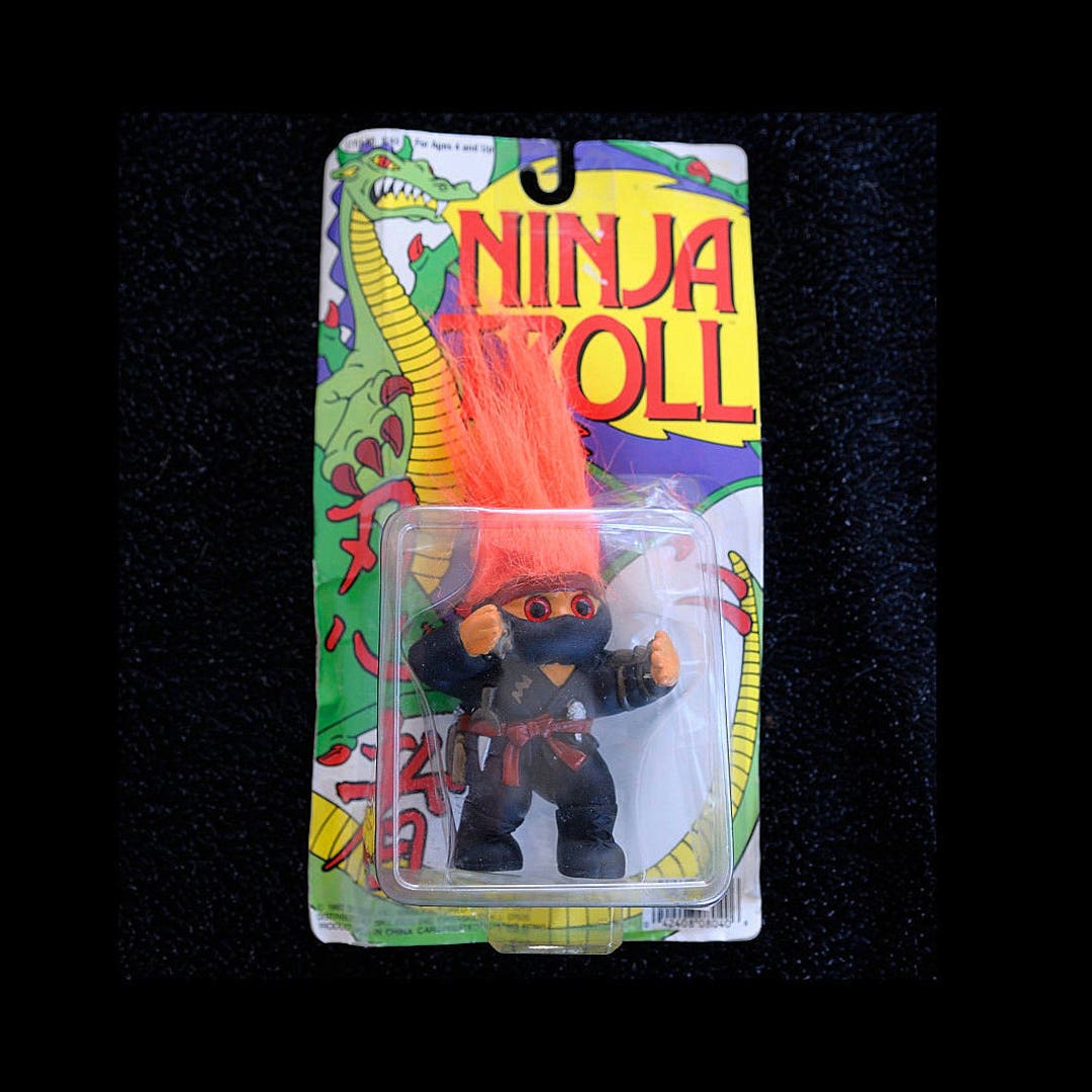 TROLL NINJA Red Hair Circa 1991 1992 Trolls Movie Village Trollasaurus ...
