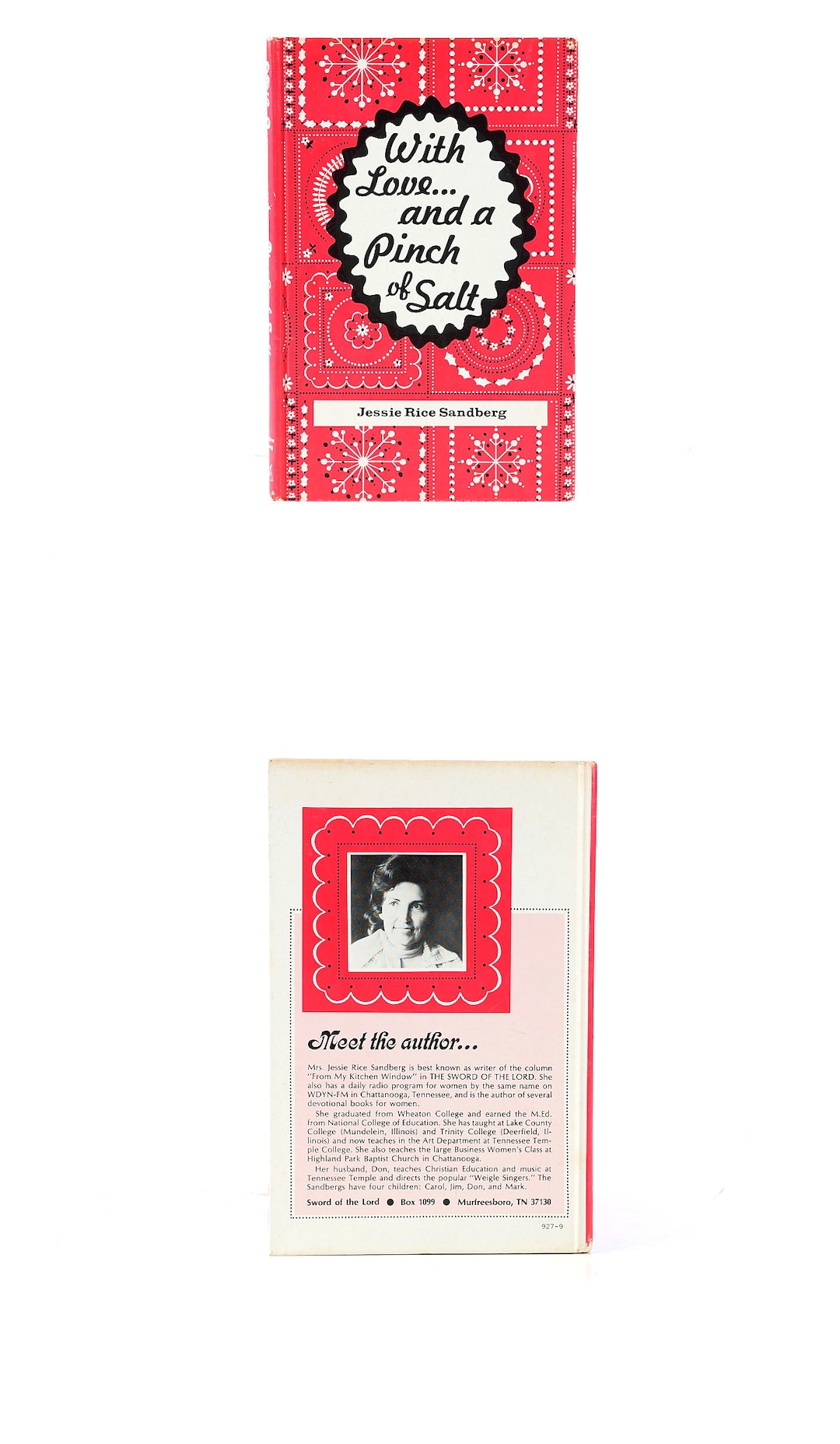 COOKBOOK 1977 With Love and A Pinch of Salt Jessie Rice Sandberg FRESH ...