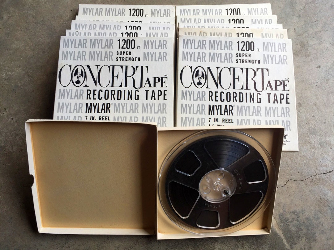 MUSIC REEL MYLAR Concert Tape 1200 Feet Super Strength Reel to Reel ...