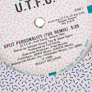 1986 Record Vinyl Hip Hop UTFO Rap 1980s Brooklyn Ny Dust Jacket Run ...