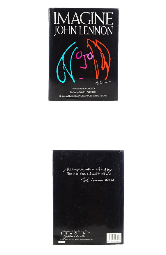 IMAGINE BOOK John Lennon Imagine Yoko Ono Lyrics Rock Band | Etsy