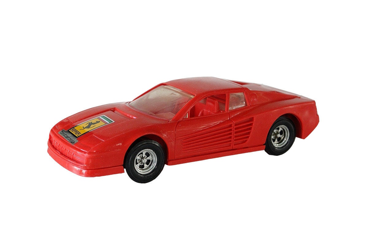 FERRARI TESTAROSSA Tootsietoy Plastic Model Toy Car Kids - Etsy
