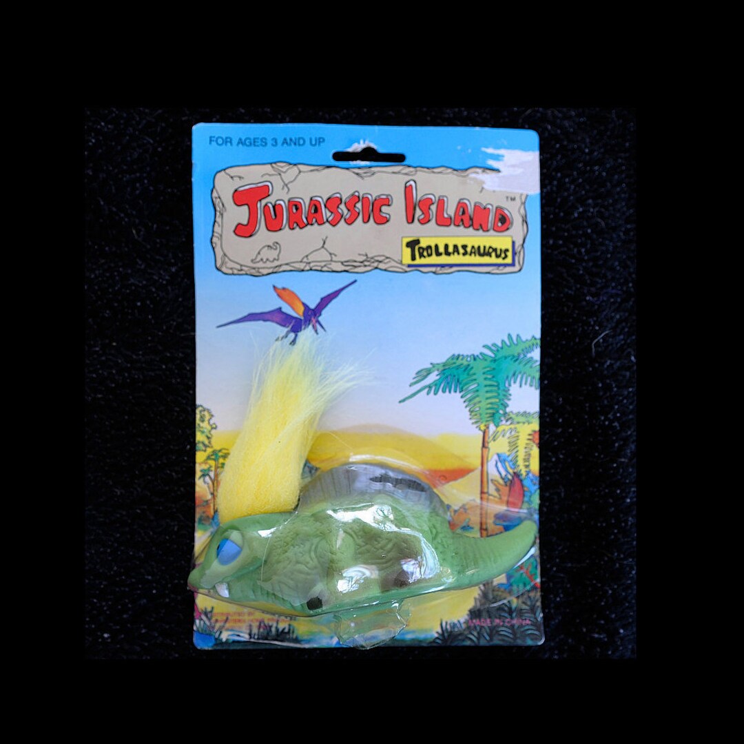 TROLL Dinosaur Yellow Hair New Rare Jurassic Island Circa 1991 1992 ...