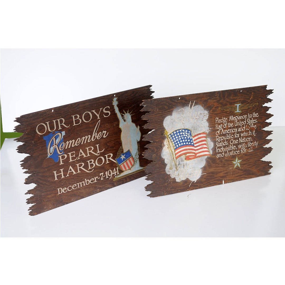 Signs PEARL HARBOR Ww2 Hand Painted Remembrance 1941 Signs POWMIA ...