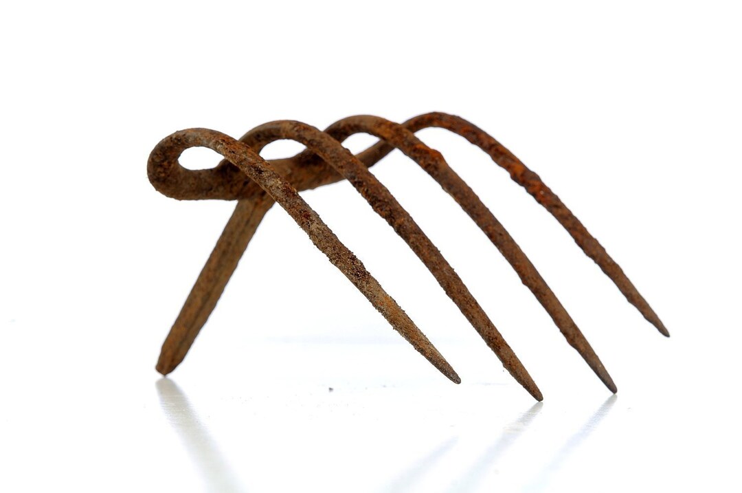 RAKE FORK 1900s Metal Iron Vintage Farm Decor Primitive Farmhouse Tool ...