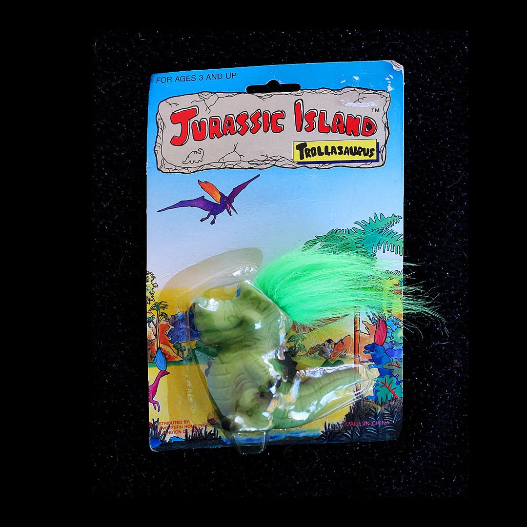 Troll Dinosaur NEW Rare Green Hair Jurassic Island Circa 1991 1992 ...