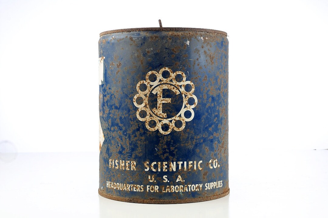 1950s FISHER SCIENTIFIC CO Can N-hexane Lab Laboratory Scientist ...