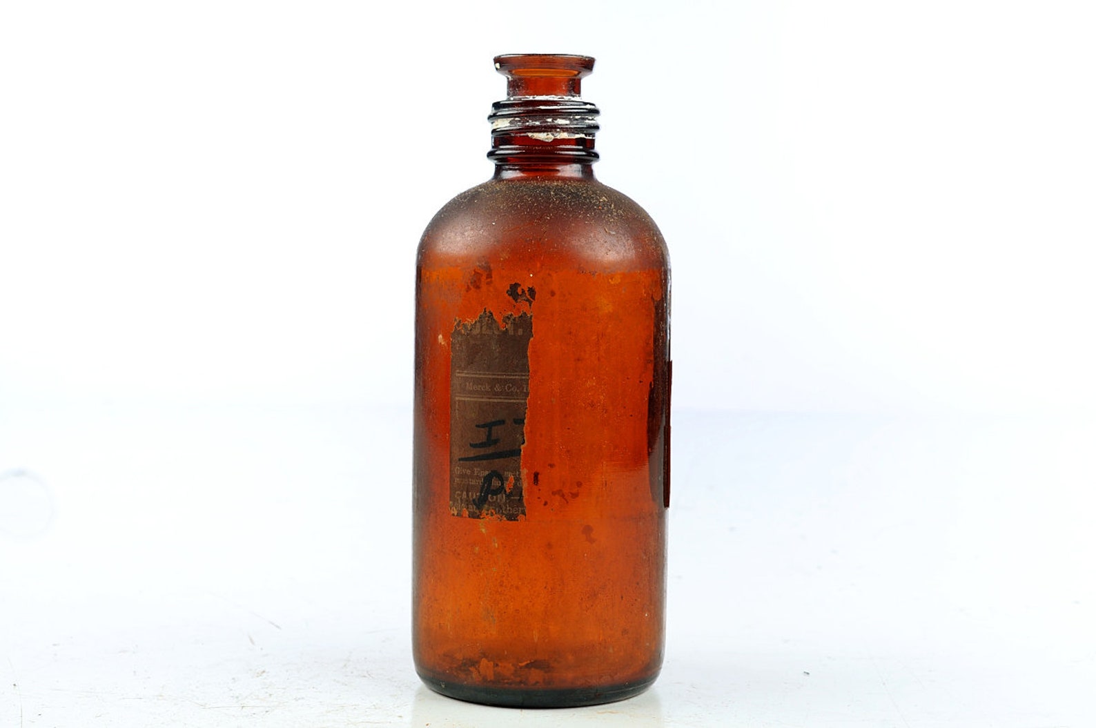 APOTHECARY JAR Bottle 1940s MERCK Advertising Pharmaceuticals - Etsy