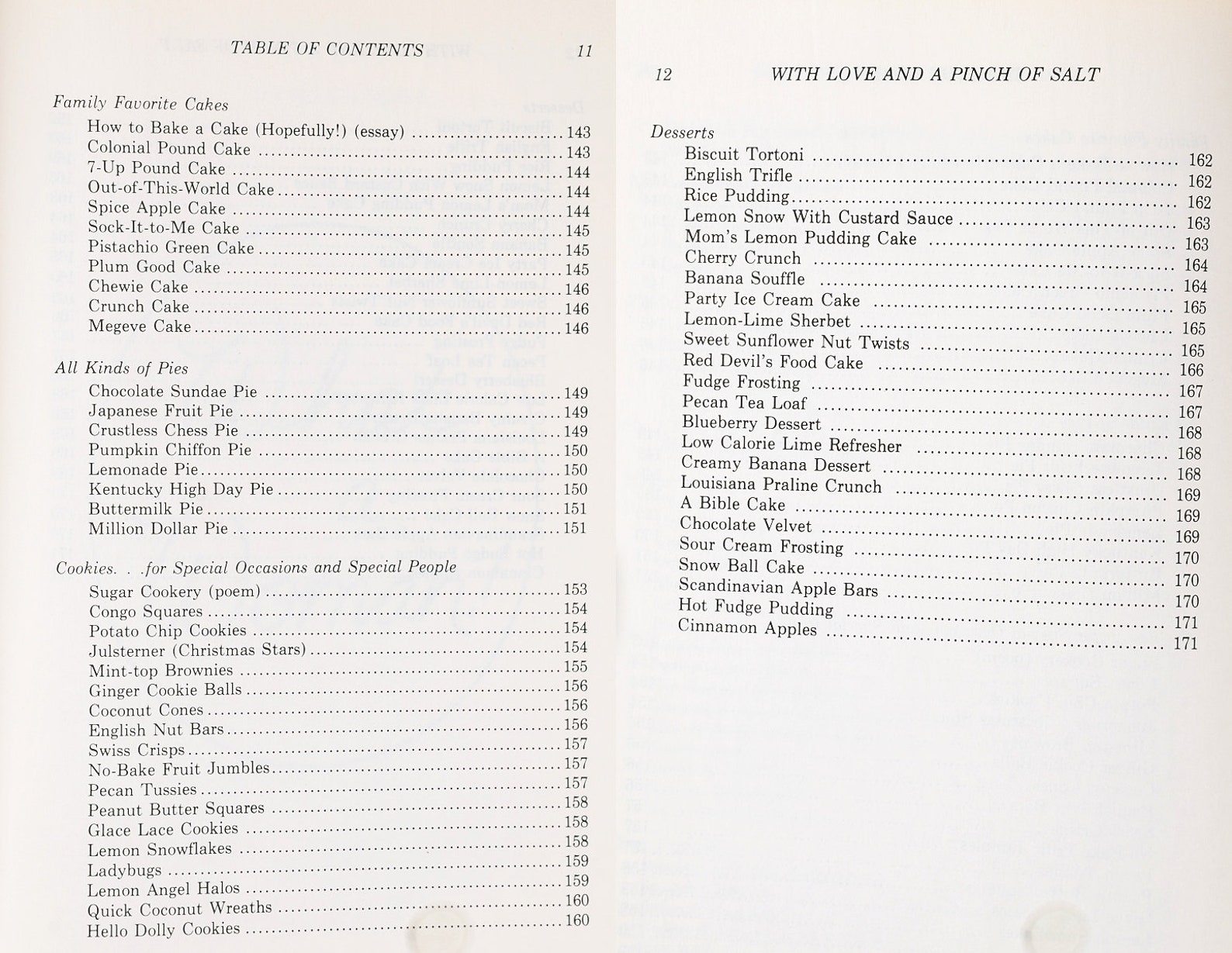 COOKBOOK 1977 With Love and A Pinch of Salt Jessie Rice Sandberg FRESH ...