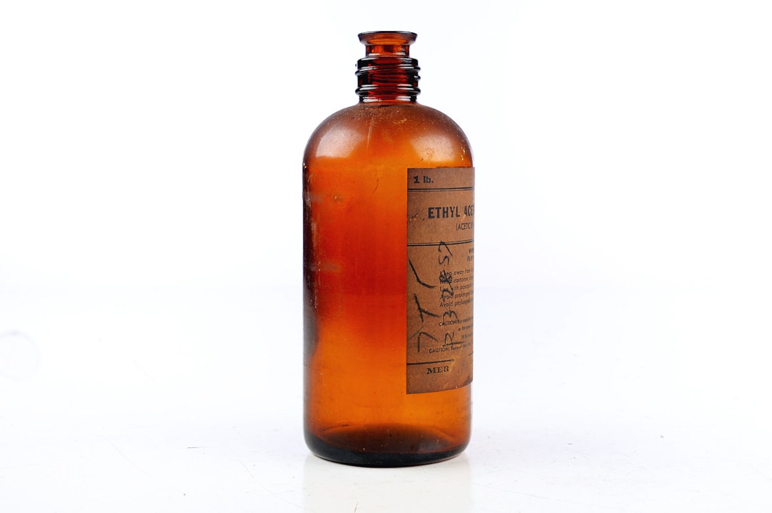 APOTHECARY JAR Bottle 1940s MERCK Ethyl Acetate Advertising - Etsy