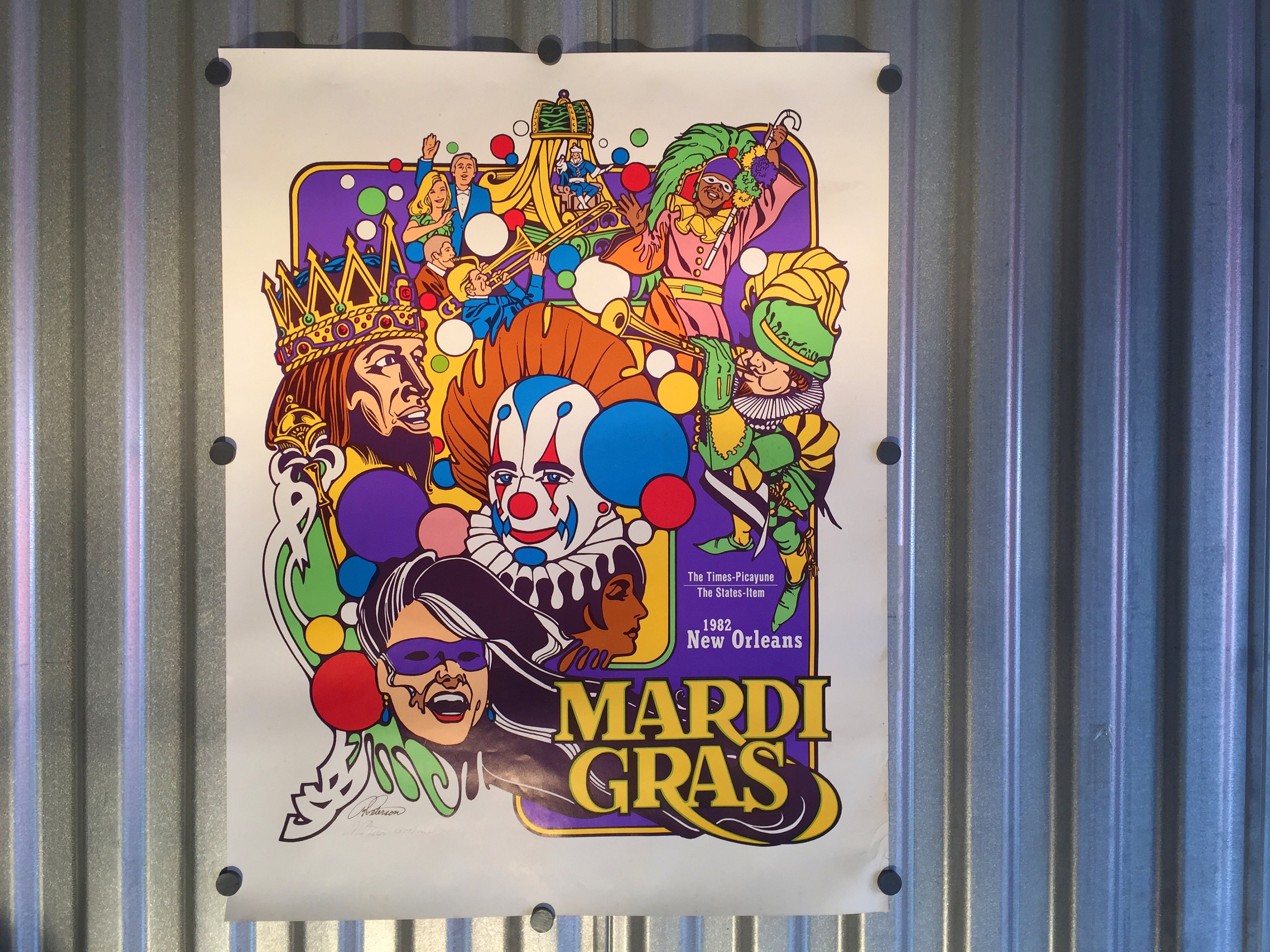 POSTER MARDI GRAS 1982 Limited Numbered New Orleans French POSTER MARDI GRAS 1982 Limited Numbered New Orleans French