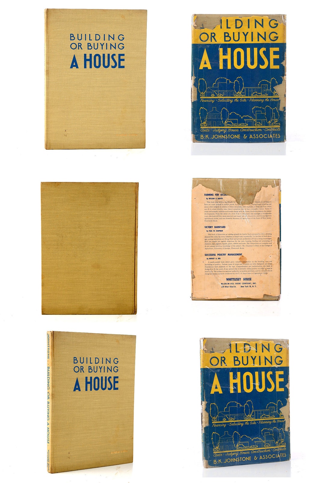 BOOK BUYING Building 1945 Johnstone Investment Handy Plan Architecture ...